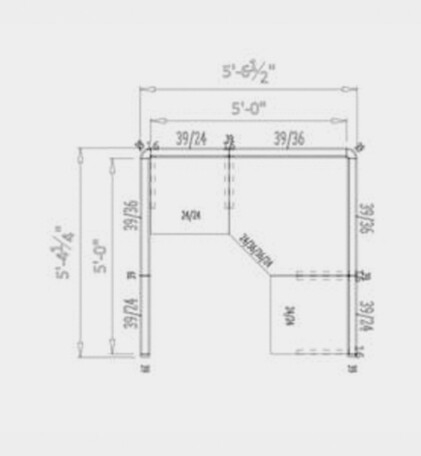 5′ x 5′ x 39” H - Fastcubes