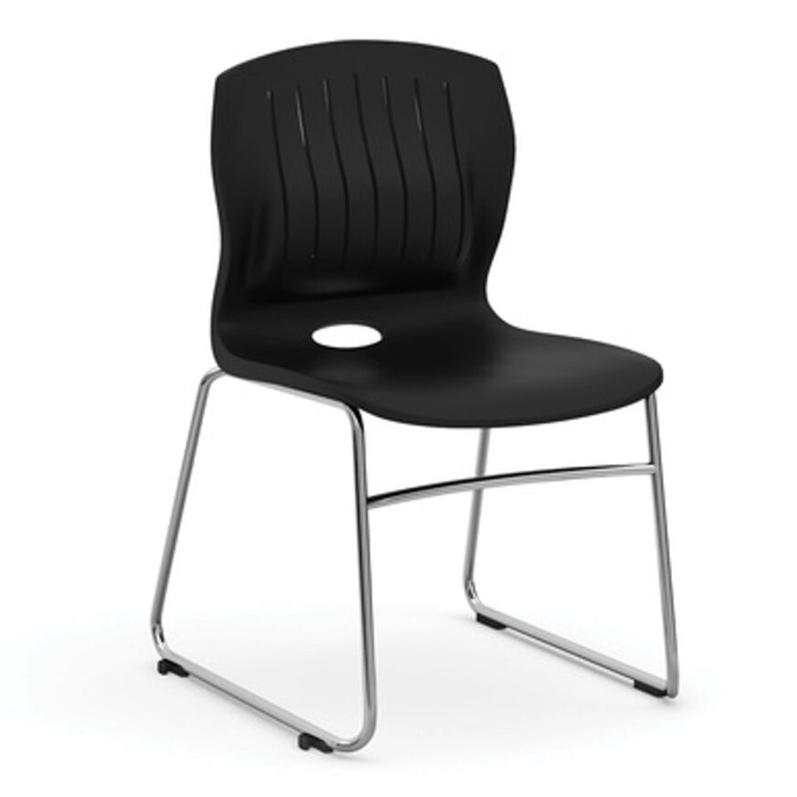 Armless Sled Base Stack Chair with Chrome Frame - Fastcubes